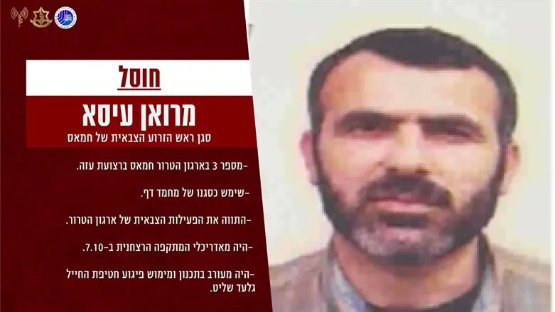 New details from elimination of Marwan Issa, deputy commander of Hamas ...