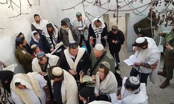 Hundreds pray at the tomb of Joshua for Purim | Israel National News