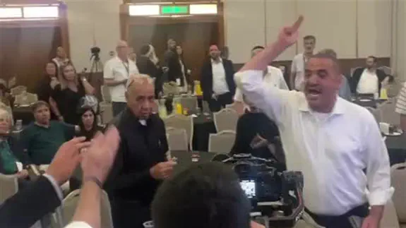 Opponents of judicial reform interrupt Rothman at conference | Israel ...