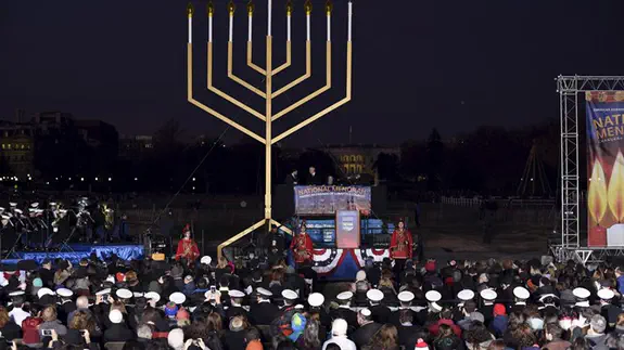 Watch: Schoolkids create world's largest human menorah | Israel ...